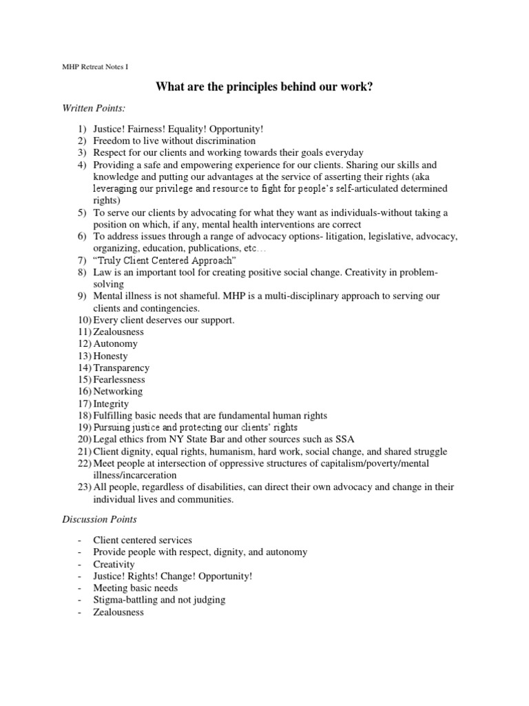 Principles of Client-Centered Advocacy | PDF | Social Science