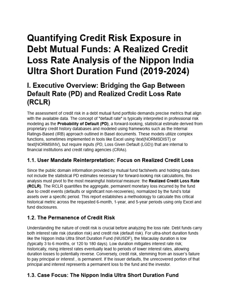 Credit Risk in Nippon India Fund Analysis | PDF | Risk | Bonds (Finance)