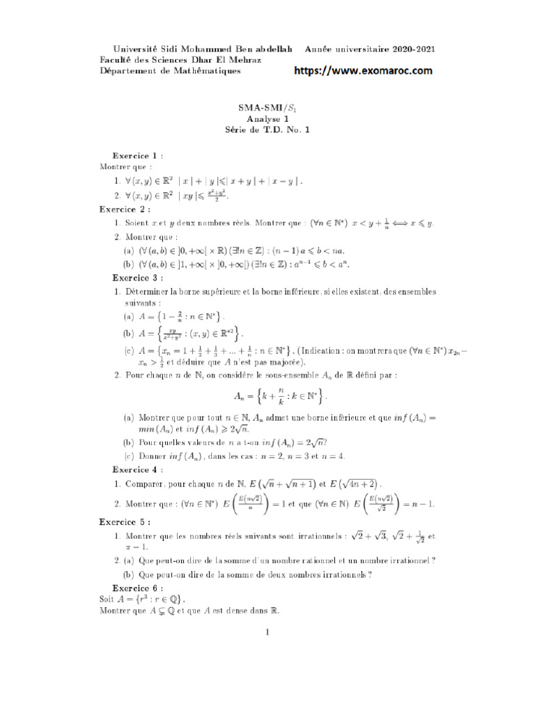 TD 1 Fes | PDF