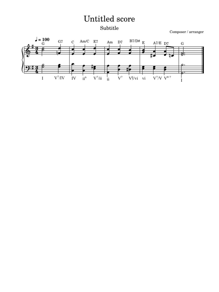 Music Theory Score | PDF
