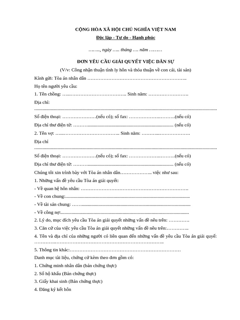 Mau Don Ly Hon Thuan Tinh | PDF