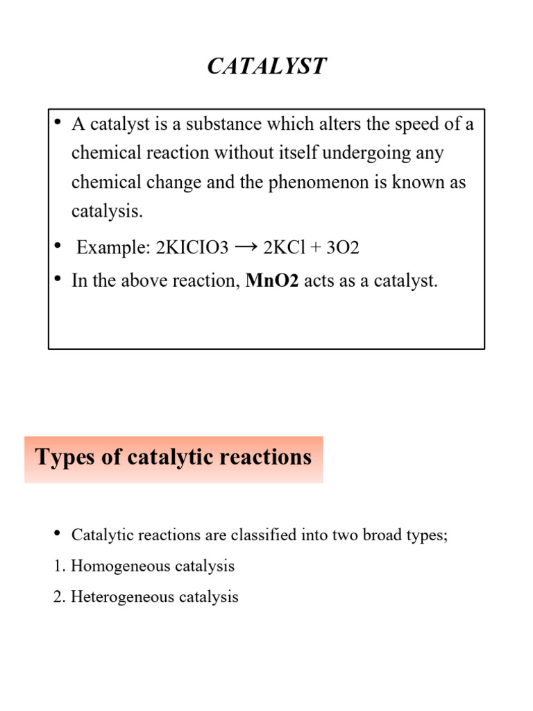 Catalyst | PDF | Catalysis | Chemical Reactions