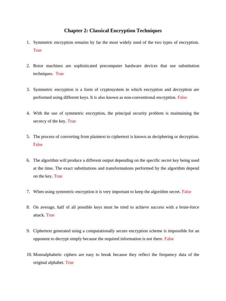 Classical Encryption Techniques Overview | PDF | Cipher | Cryptography