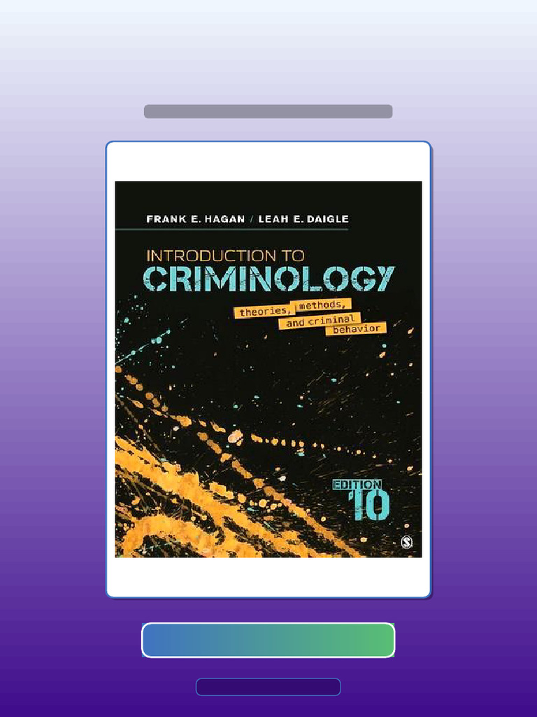 Ultimate Bundle Introduction To Criminology Theories Methods and ...