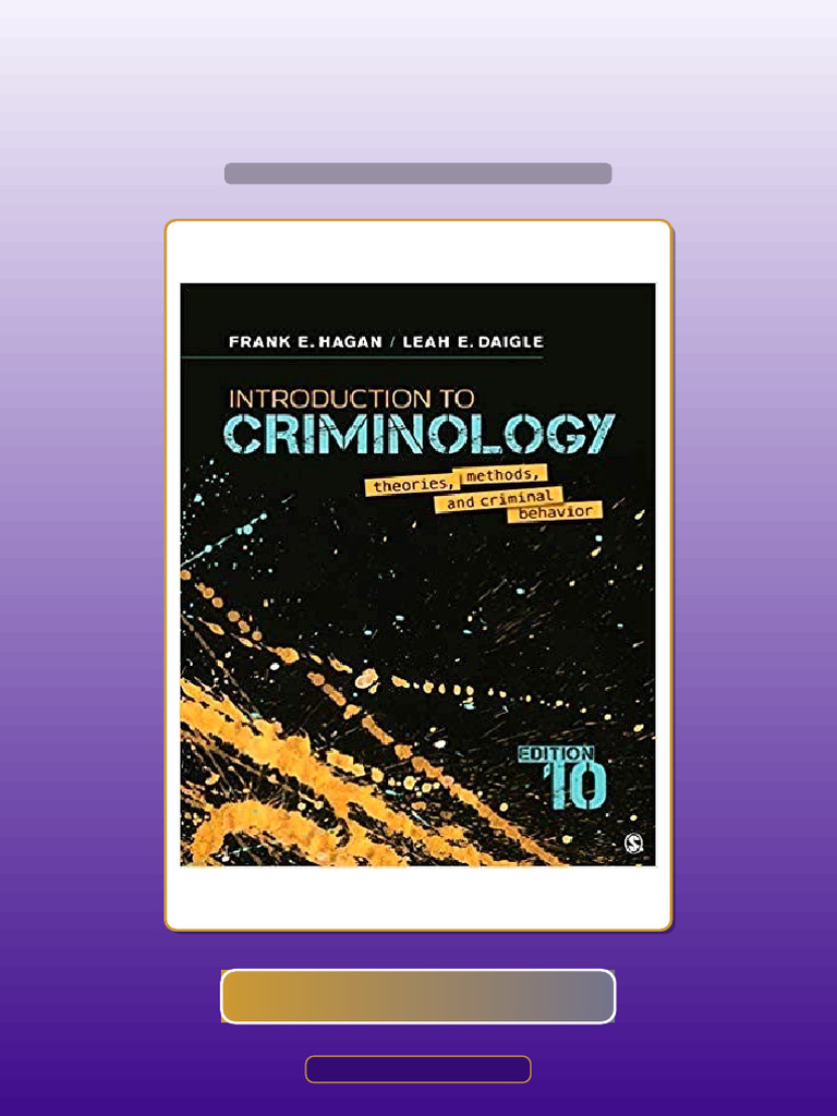 Ultimate Bundle Introduction To Criminology Theories Methods and ...