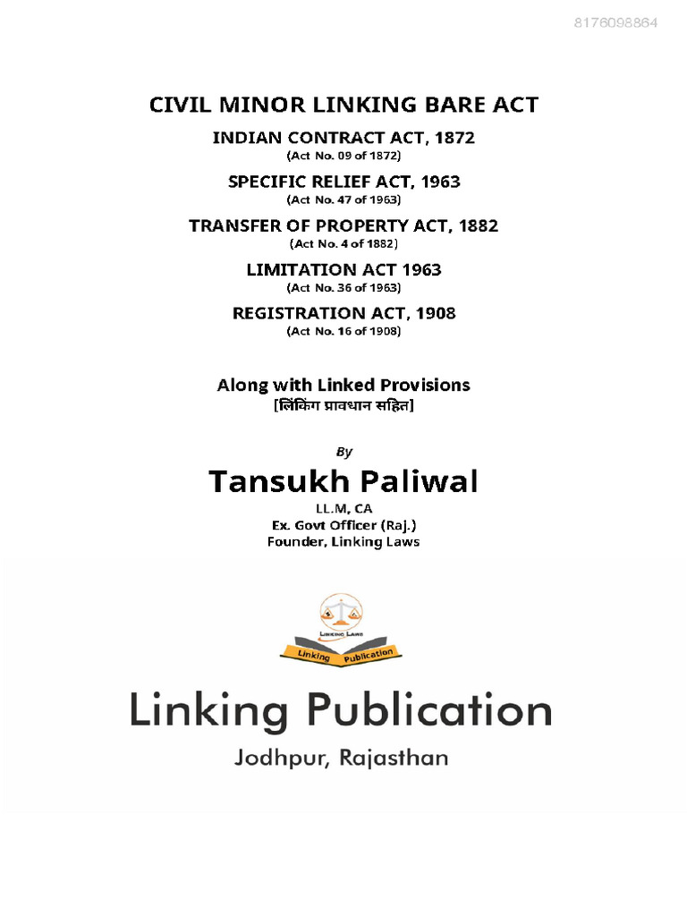Linking Laws Civil Minor Bare Act | PDF