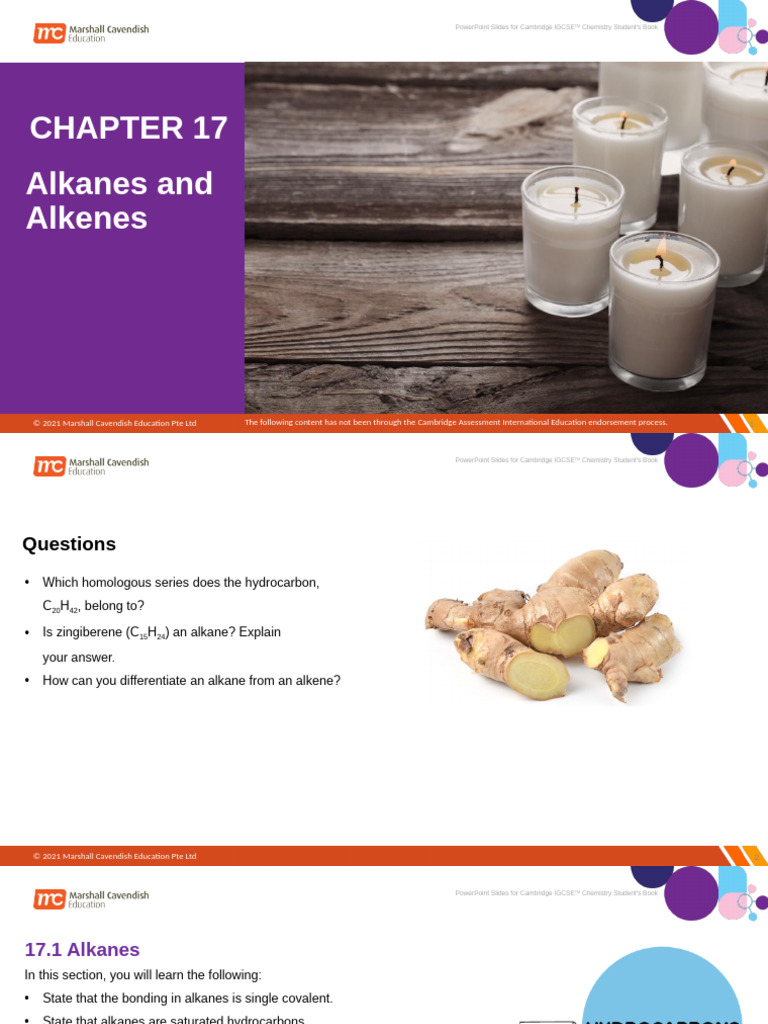 Mce Igcse Chemistry PPT c17 | PDF | Cracking (Chemistry) | Alkene