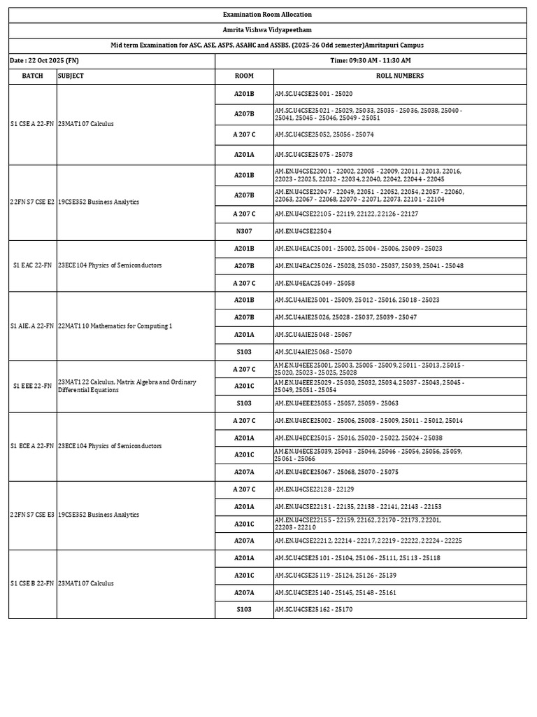 22-10FN - Examination Room Allocation | PDF | Computing | Mathematics