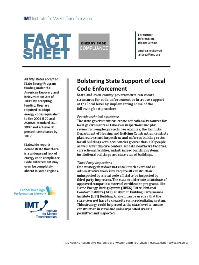 Bolstering State Support of Local Code Enforcement | PDF | Regulatory ...