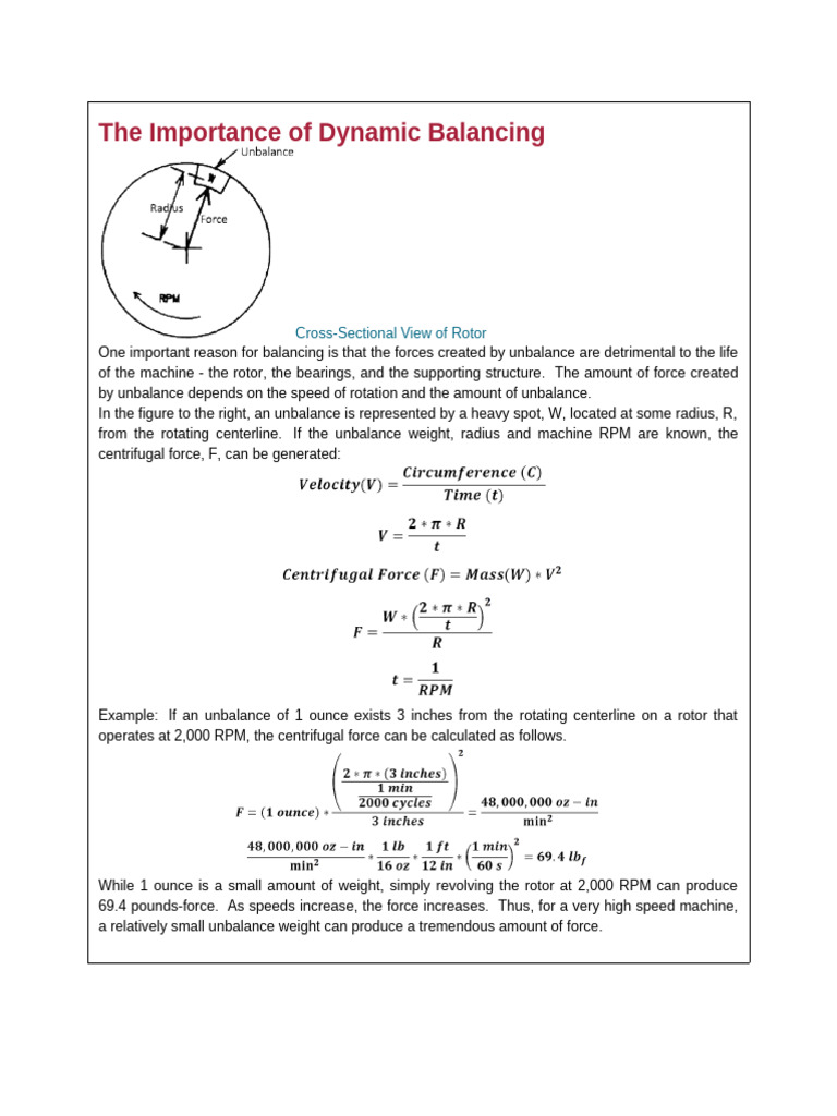 Dynamic Balancing Machines Explained | PDF | Mechanical Engineering ...