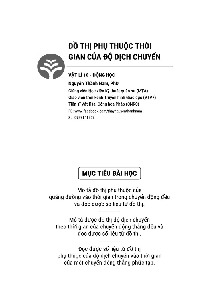 0204 - Do Thi Phu Thuoc Thoi Gian Cua Do Dich Chuyen | PDF