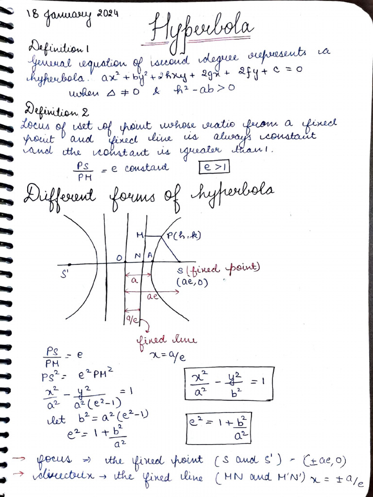Hyperbola(Subodh Sir) | PDF