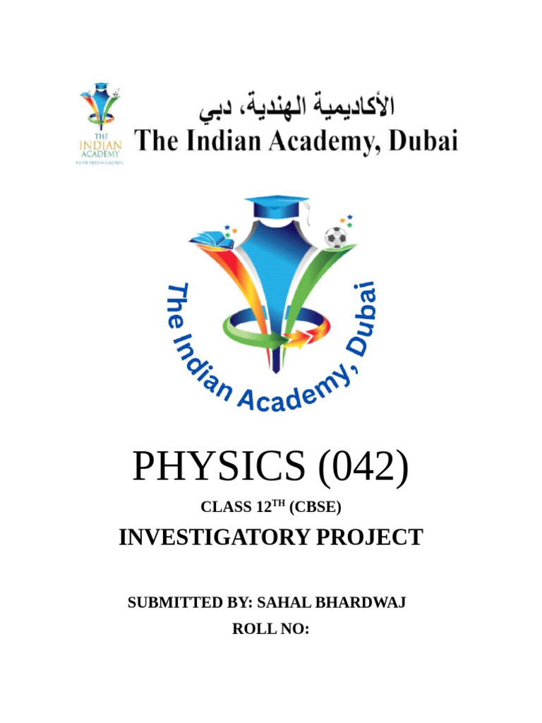PHYSICS (042) : Investigatory Project | PDF