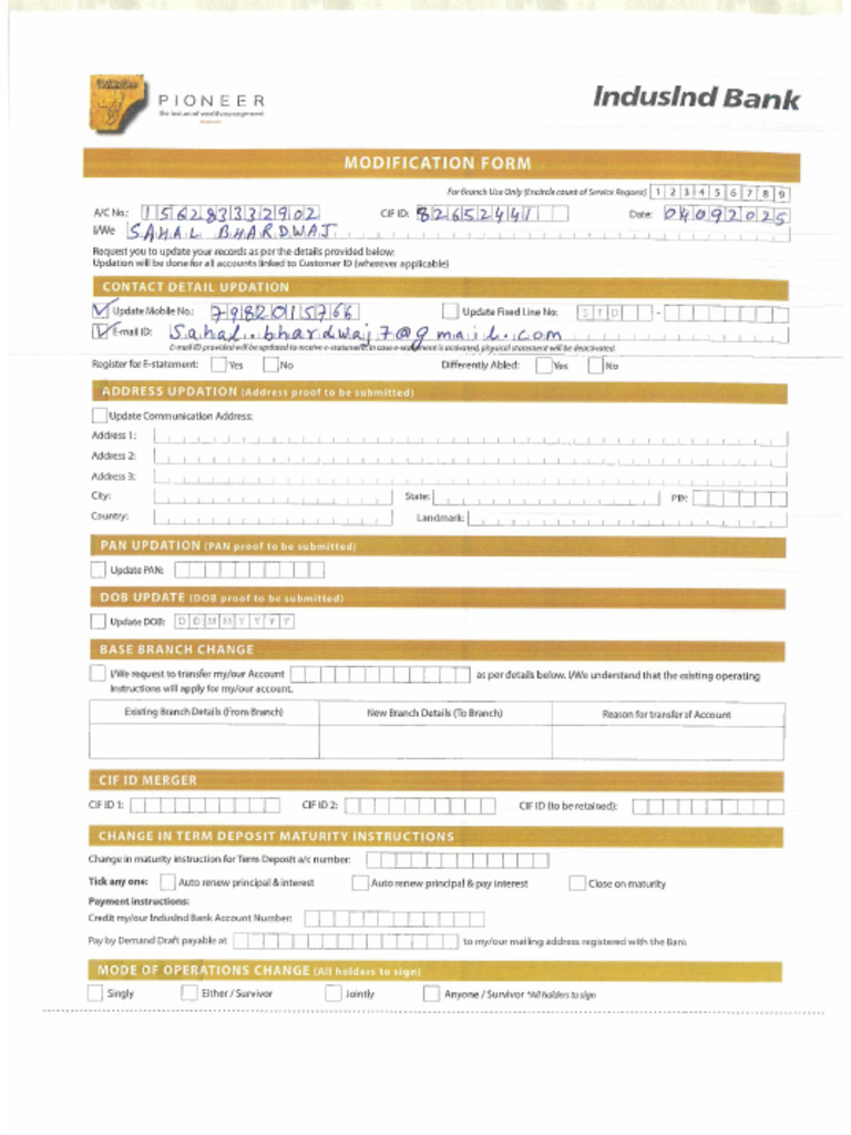 Modification Request | PDF