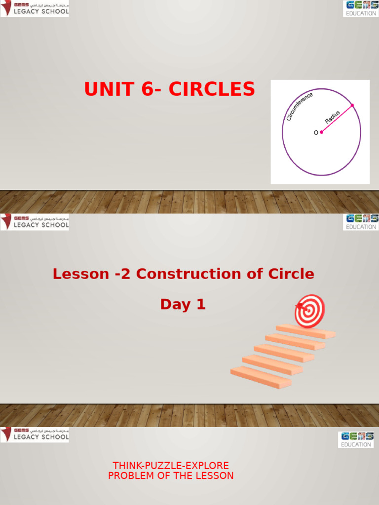 Lesson 2 - Construction of Circle | PDF | Circle | Diameter