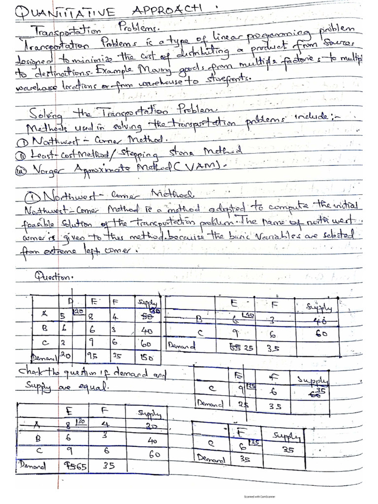 Quantitative Approach Notes | PDF