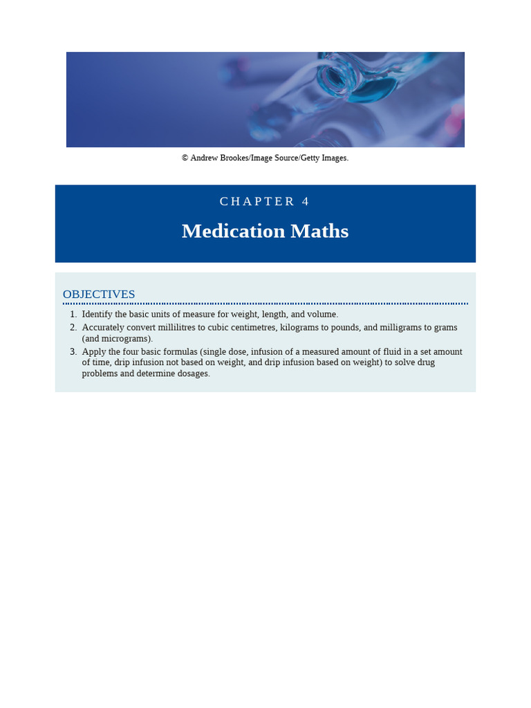 Medication Math for Drug Dosages | PDF | Litre | Cardiopulmonary ...