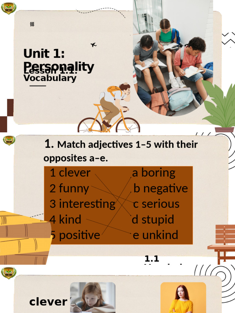 Speaking part. U1.lesson 1.1 (E8) A | PDF
