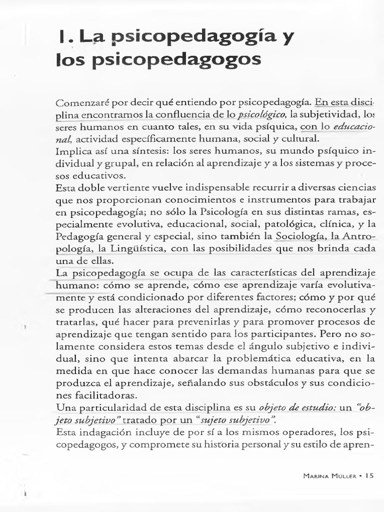 Psicopedagogía: Aprendizaje y Identidad | PDF | Aprendizaje | Sicología