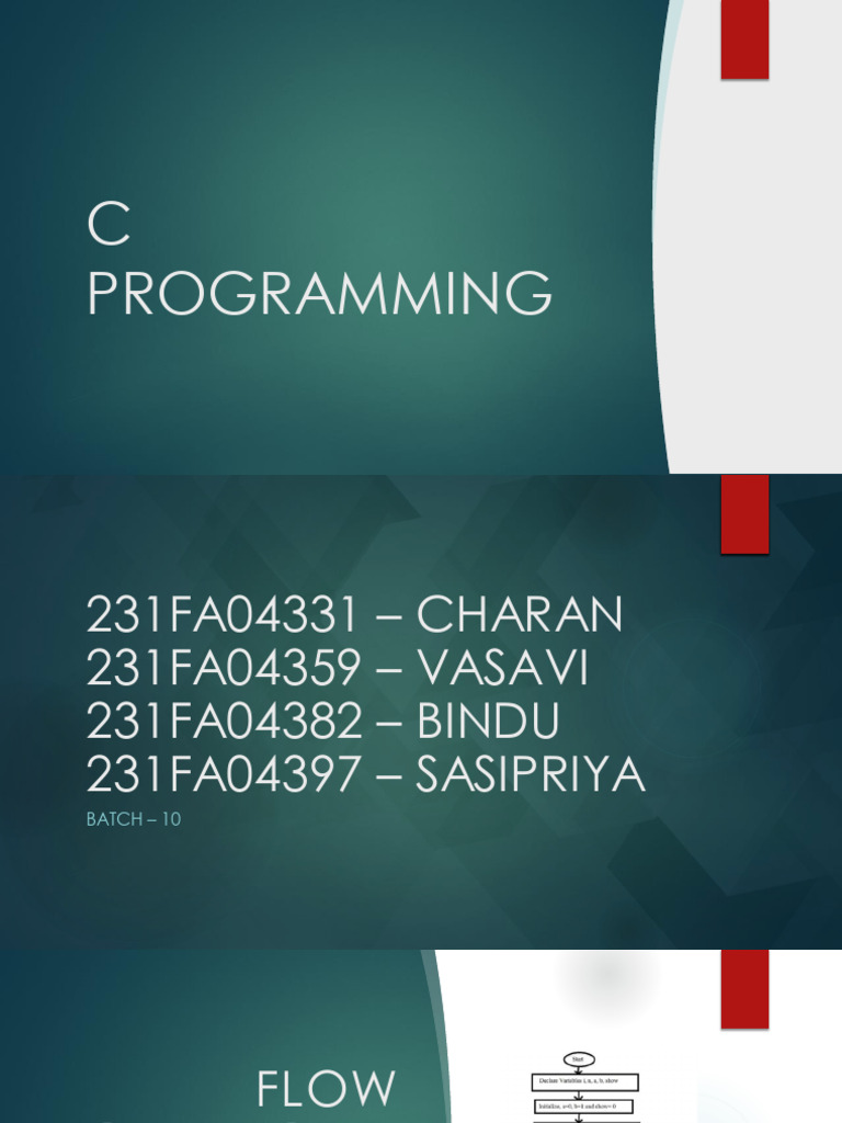 C Programming PPT Batch 10 | PDF | Computer Engineering | Software Development