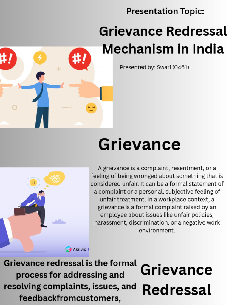 Grievance Redressal Mechanisms in India | PDF | Alternative Dispute ...