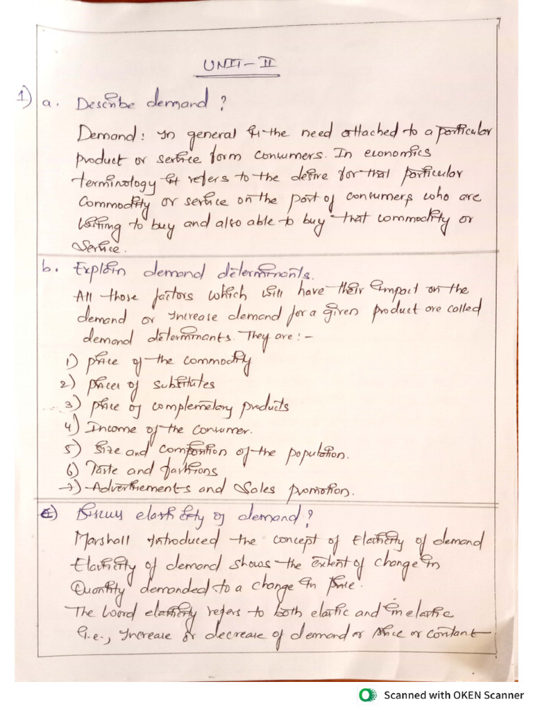 Unit 2 Befa Question Bank Answers | PDF