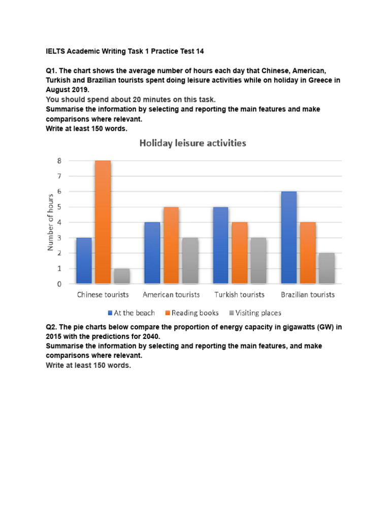 Writing Task-1 Practice Questions | PDF