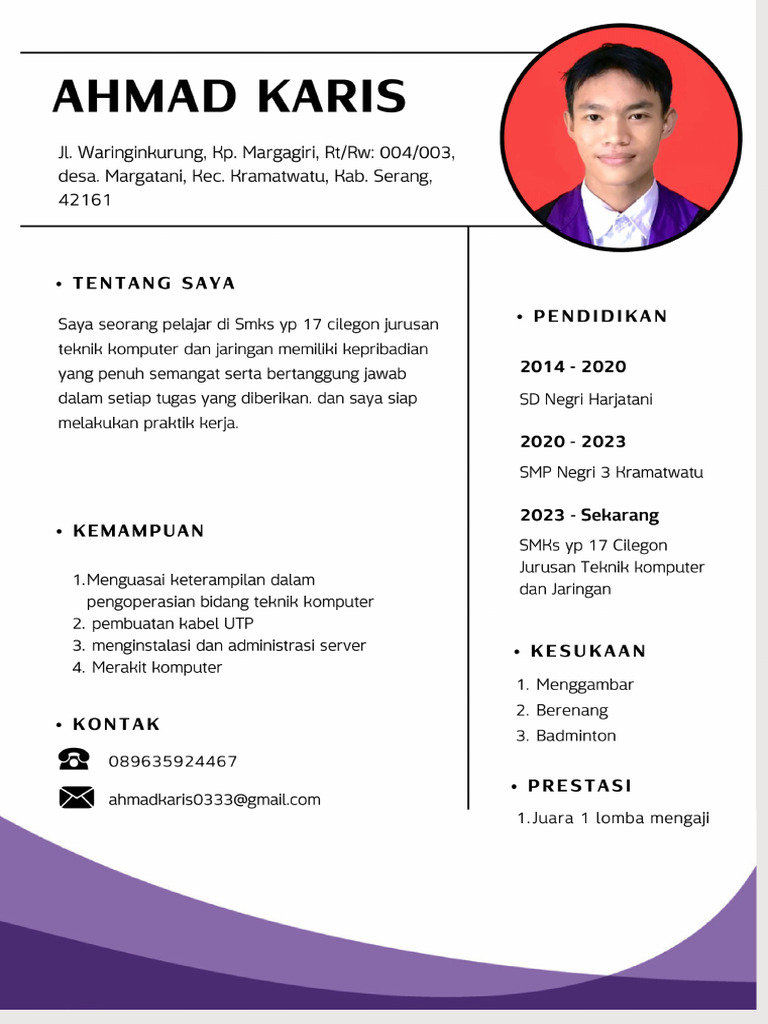 CV. Ahmad Karis | PDF