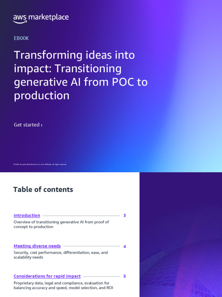 AWS: Fast-Track Your Generative AI Workloads Into Production | PDF ...