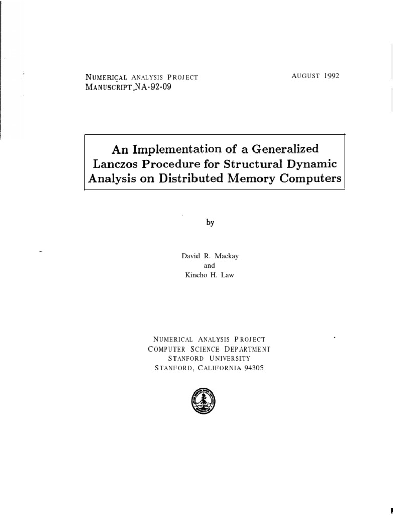 Implementation Of Generalized Lanczos Procedure For Structural Dynamics