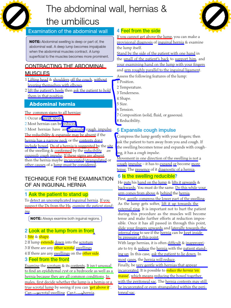 Inguinal Hernia Examination Guide | PDF | Abdomen
