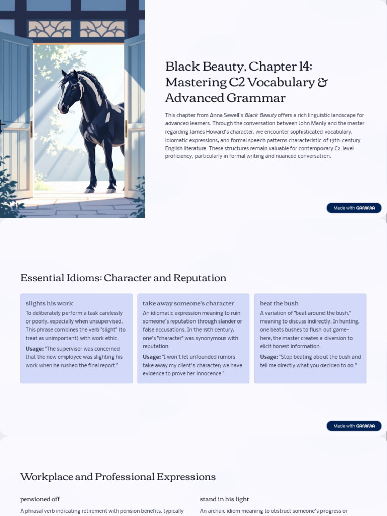 Mastering C2 Vocabulary & Grammar | PDF | Idiom | Narrative
