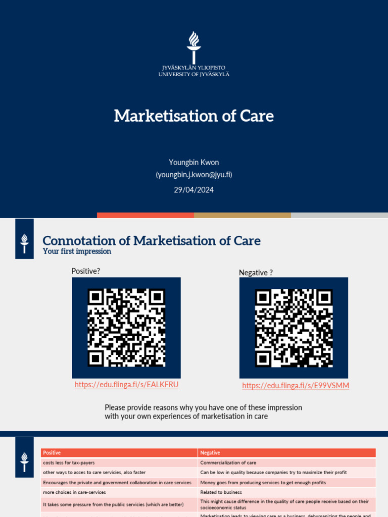 Final Youngbin Marketisation of Care 29.04..2024 v0 | PDF | Market ...