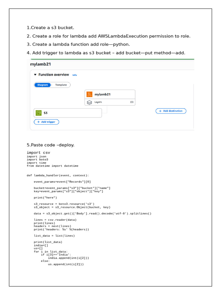 Lambda Project s3 | PDF