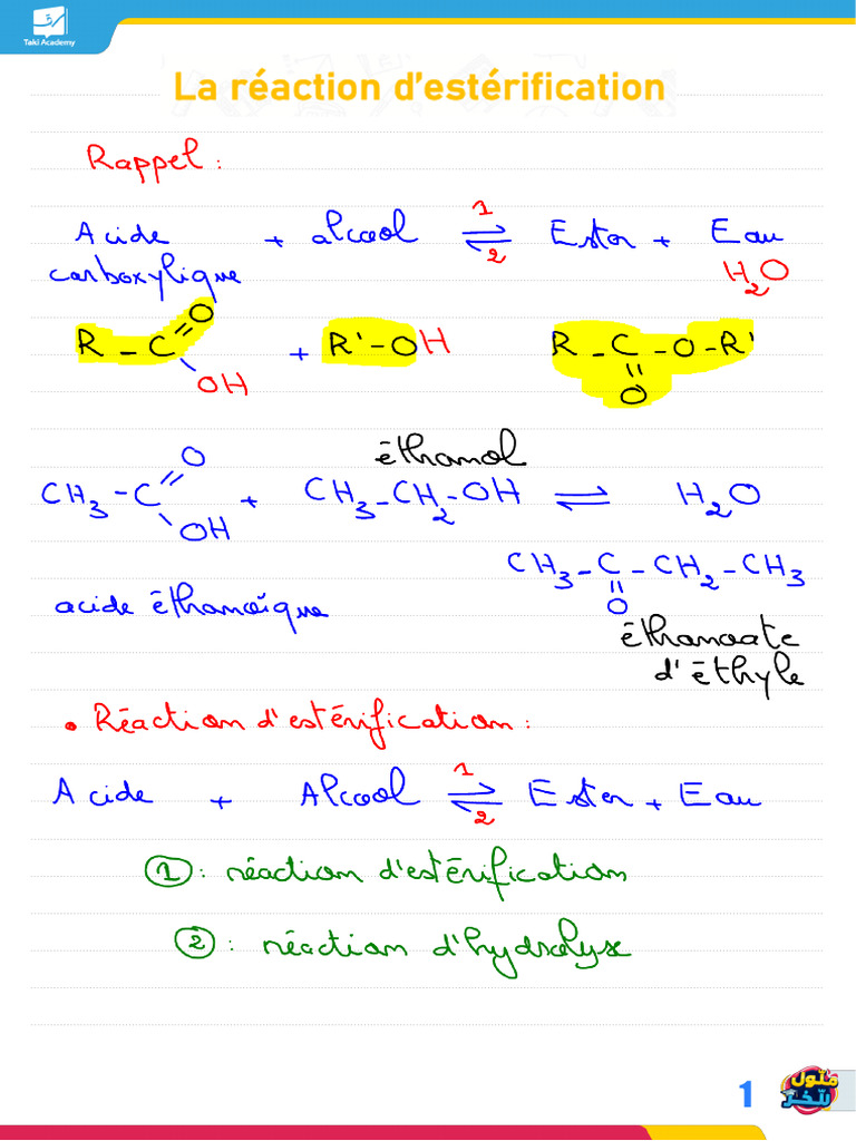 6733ca5240bca - Correction - TP - Cours - Réaction D'estérification | PDF