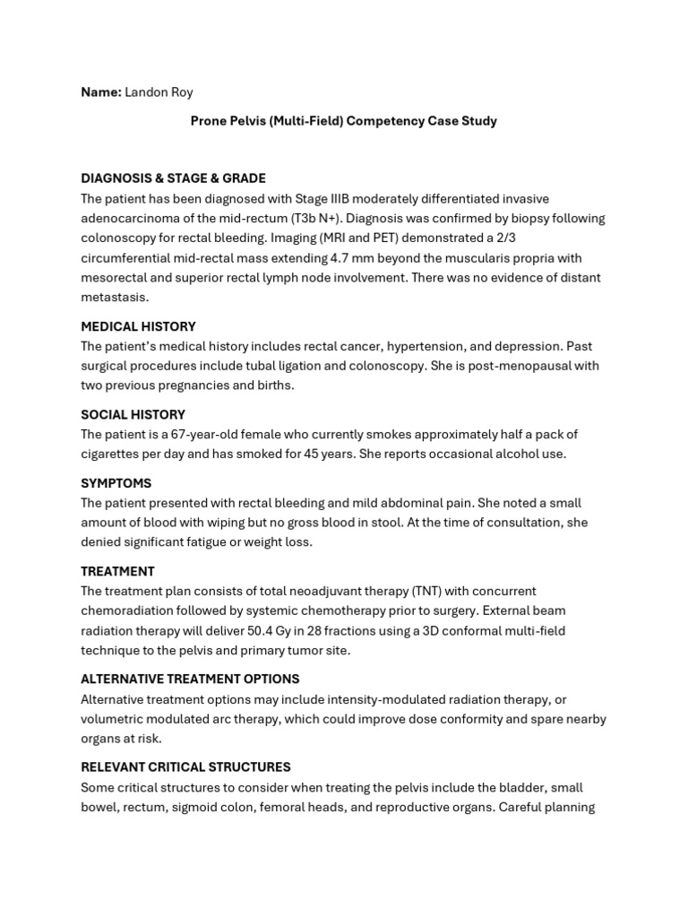 Roy Landon PronePelvisMultiField CaseStudy | PDF | Colorectal Cancer ...