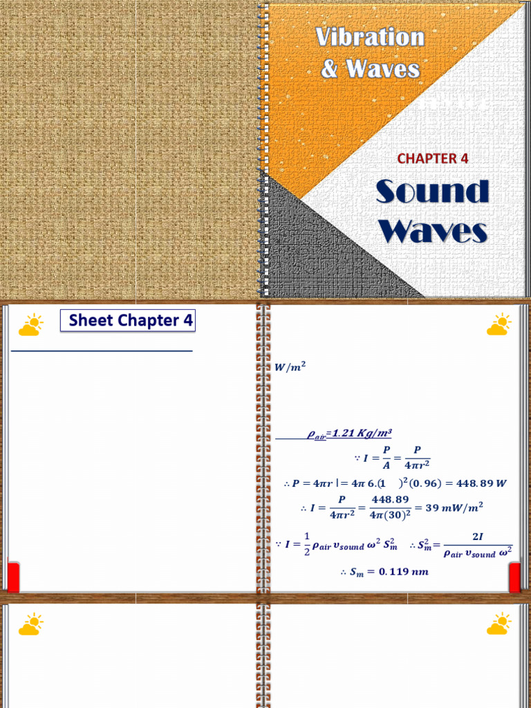 Sheet Chapter4 With Answers | PDF | Sound | Waves