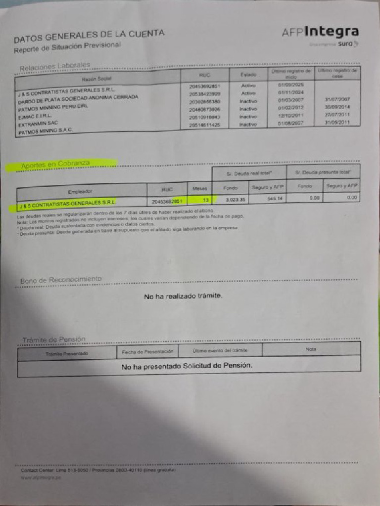 Aportes AFP Baca | PDF