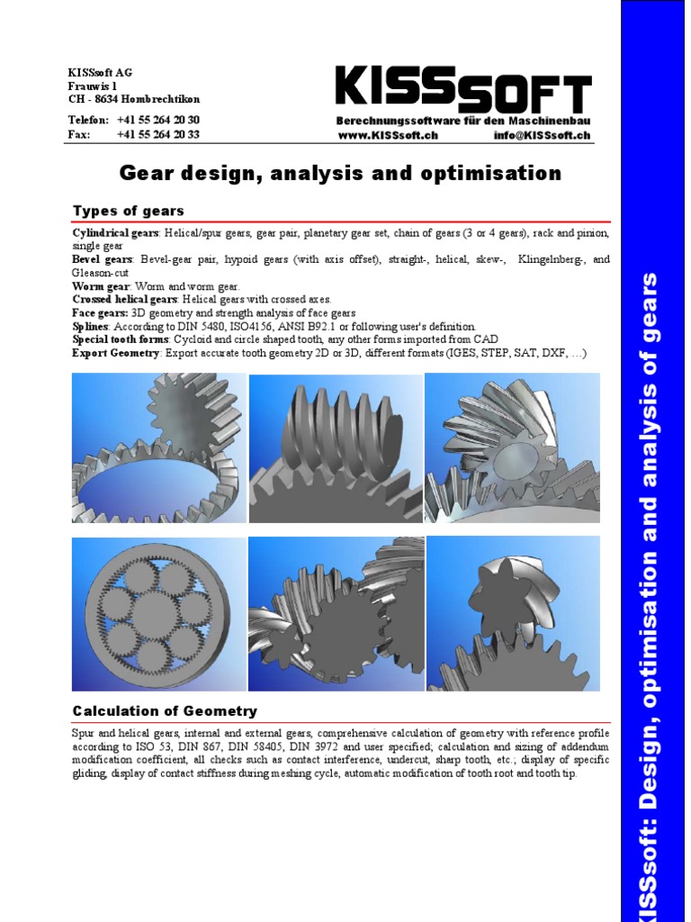 KISSsoft Info Light Gear | PDF | Gear | Mechanical Engineering