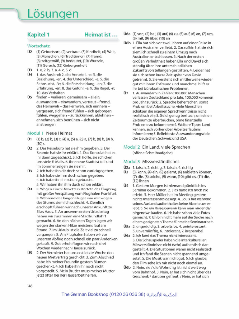 Aspekt Neu B2 Arbeitsbuch Lösungen | PDF
