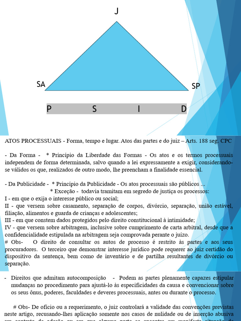 Atos Processuais - Material Complementar | PDF | Sentença (jurídico ...