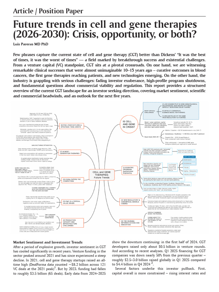 CGT Investment Trends: 2023 Insights | PDF | Gene Therapy | Viral Vector