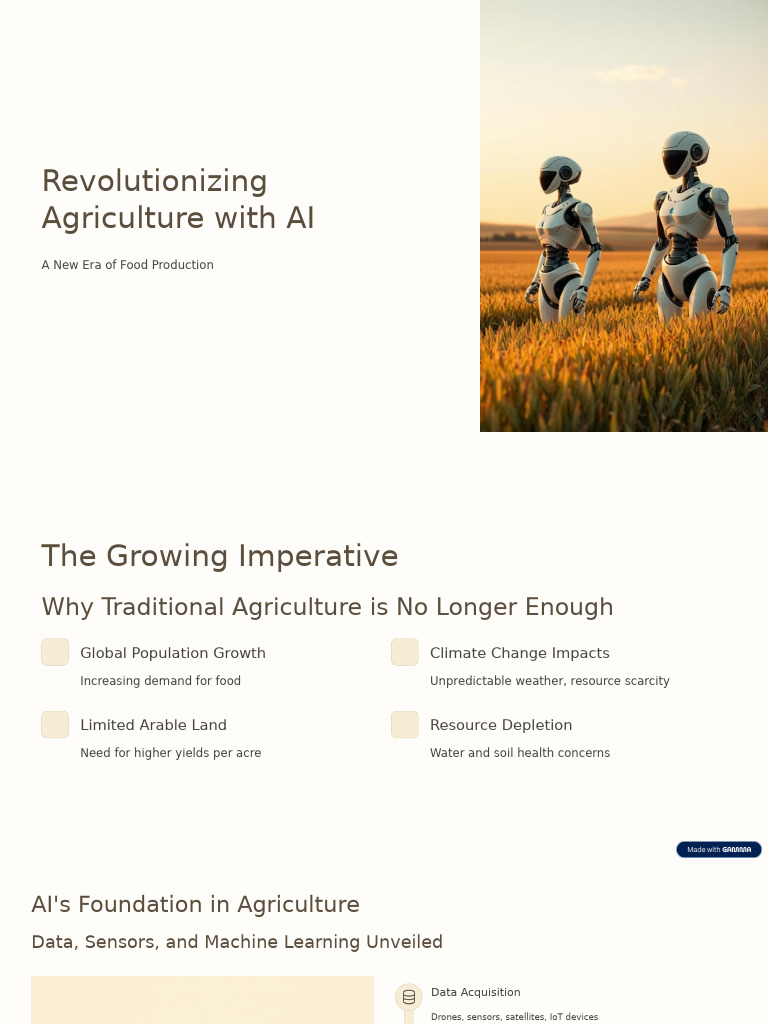 Revolutionizing Agriculture With AI | PDF | Agriculture | Artificial ...