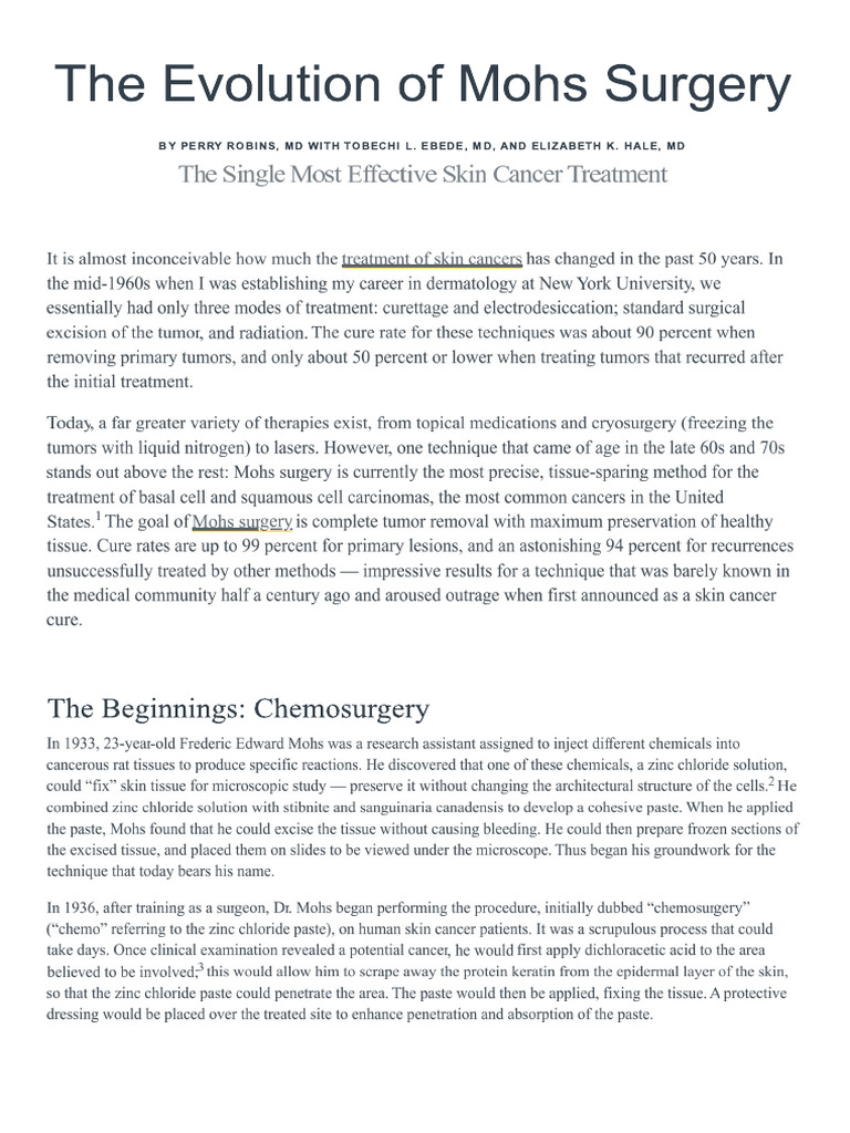 History of Mohs | PDF