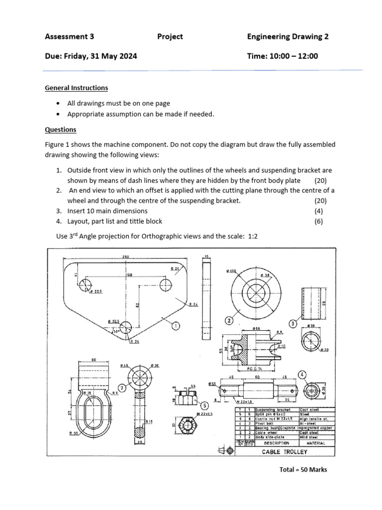 Project Engineering Drawing2 2024 | PDF