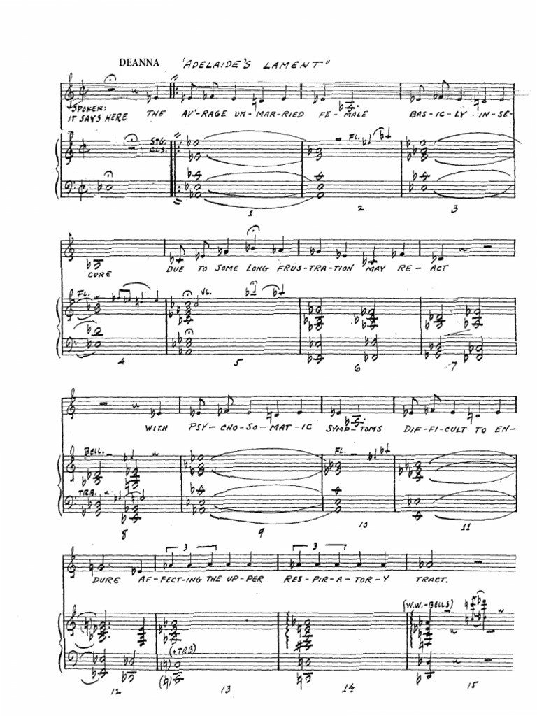 Guys & Dolls - Adelaide's Lament | PDF