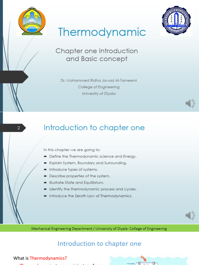 Thermodynamic Lectures - Chapter 1 | PDF | Heat | Temperature