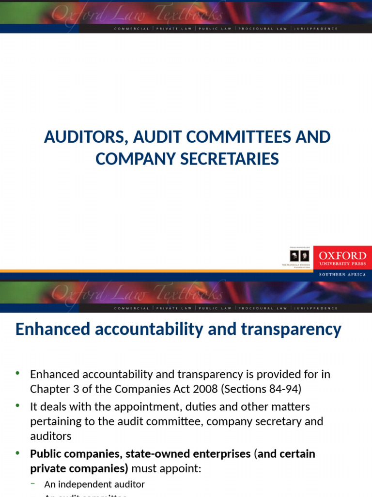 Explaining Audit Independant Review Audit Committees and The Company ...