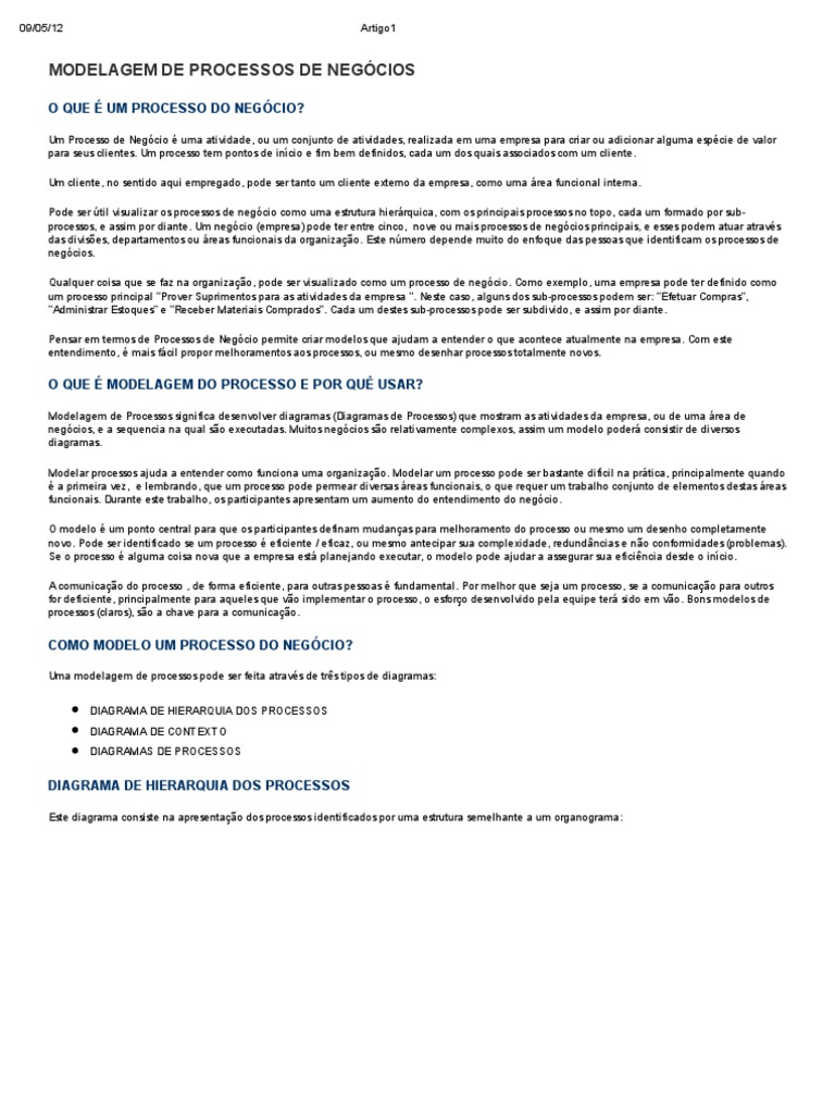 Modelos de Processos | PDF | Processo de negócios | Business