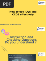 Understanding ICQs and CCQs in Teaching | PDF | Vocabulary | English ...